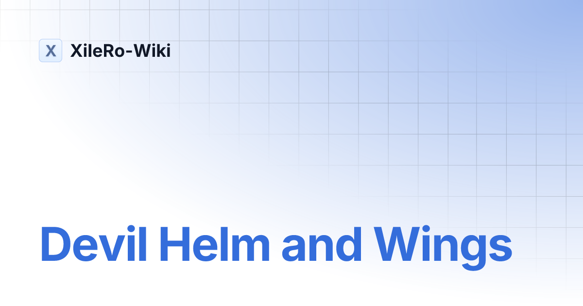 Devil Helm and Wings | XileRo-Wiki