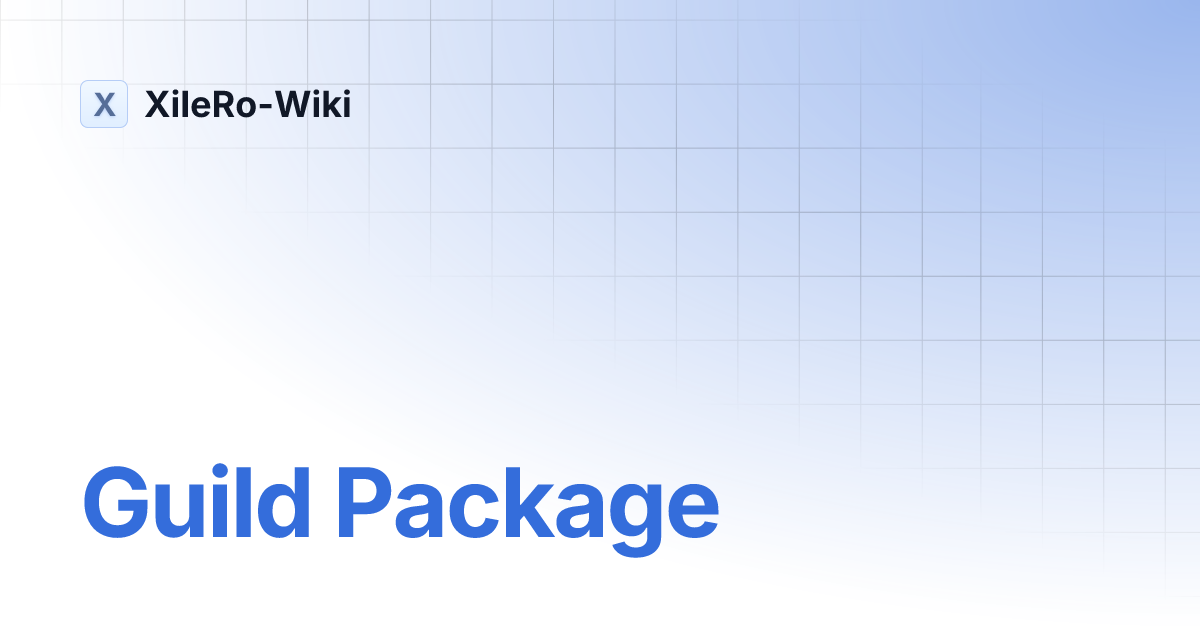 Guild Package | XileRo-Wiki
